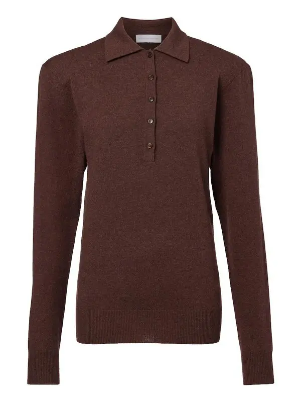 Stella McCartney Cashmere And Wool Polo Sweater - Brown