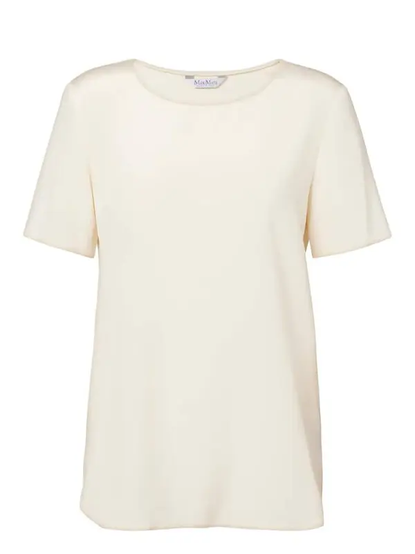 Max Mara Aris Silk-blend T-shirt - White
