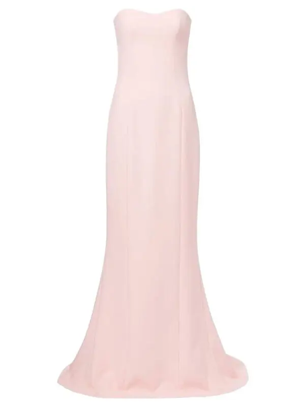 Safiyaa Trumpet Crêpe Gown - Pink