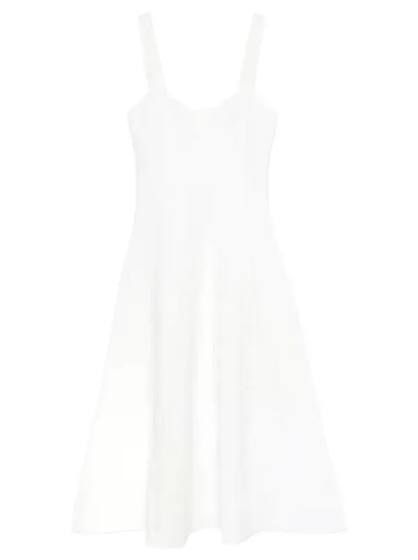 Maje Babydoll Knitted Dress - White