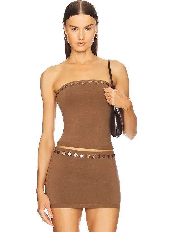 LOBA Clemente Tube Top - Brown