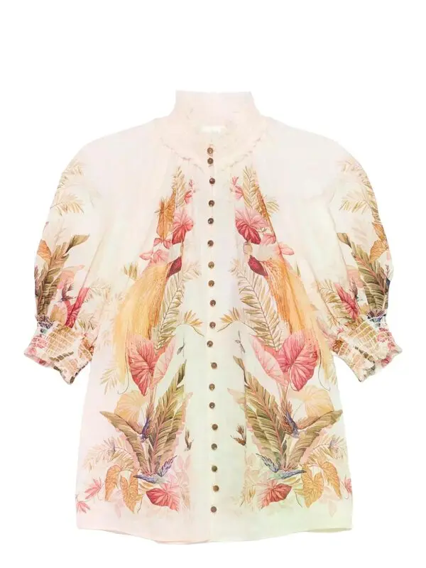 Zimmermann Ascension Floral-print Blouse - Pink