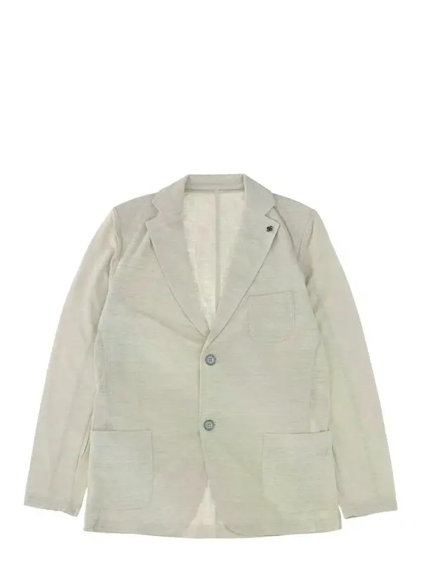 GRAN SASSO Linen Single-breasted Blazer - Beige