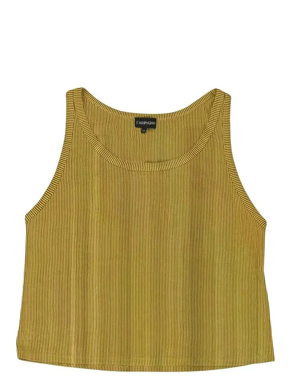 Callipygian Ribbed Vest - Yellow