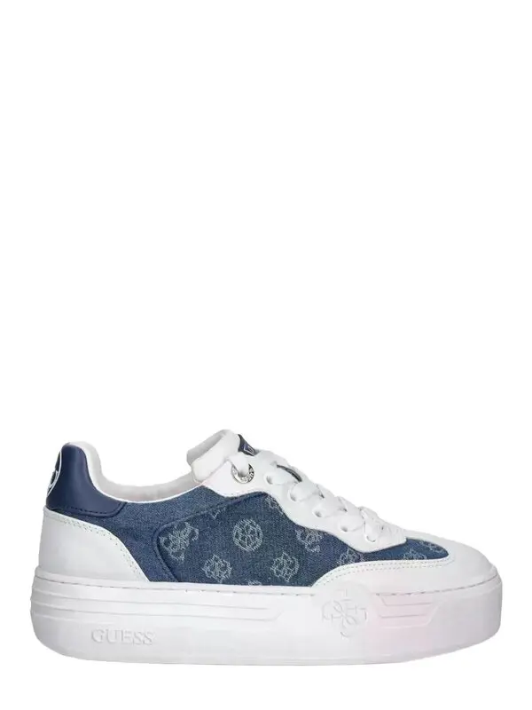 Guess Denim Platform Sneakers - Blue