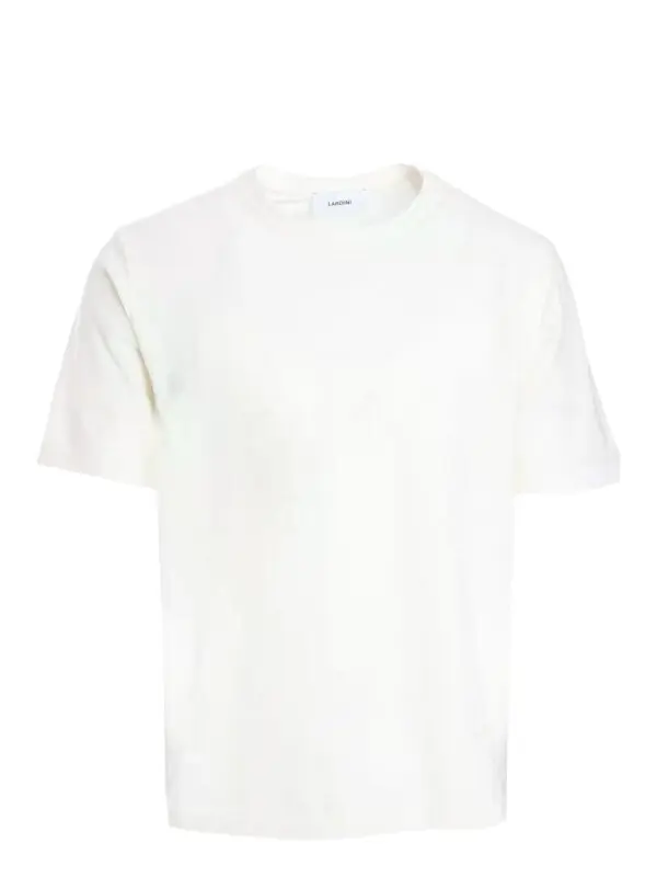 LARDINI Crew-neck Short-sleeve T-shirt - White
