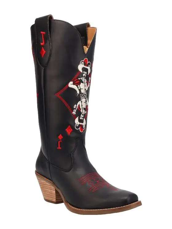 DINGO Jack Of Diamonds Cowboy Boot - Black