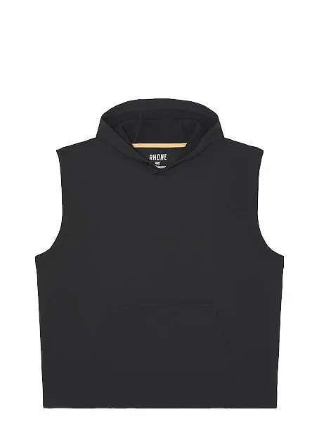 RHONE Range Sleeveless Hoodie - Black