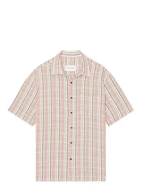 PEREGRINE Beach Shirt In Red - Candy Stripe