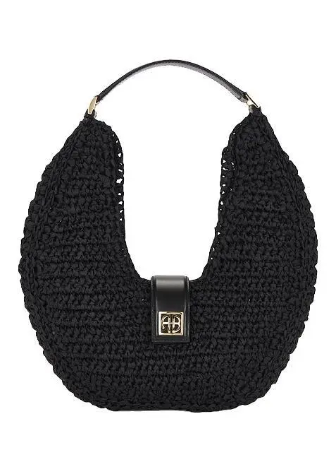 ANINE BING Lou Monogram Bag - Black