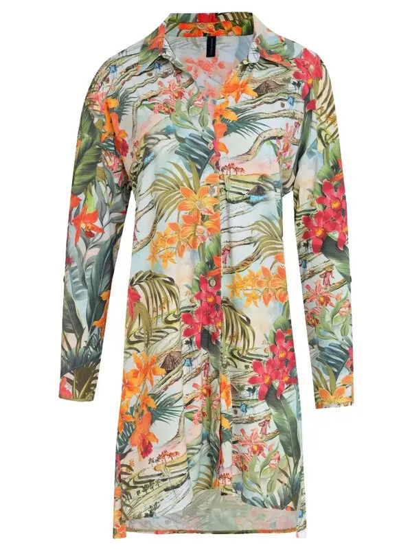 LYGIA & NANNY Floral-print Shirt Dress - Yellow