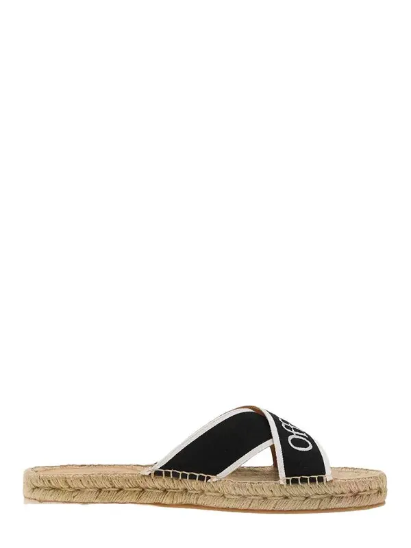 Off-White Criss-cross Espadrilles - Black