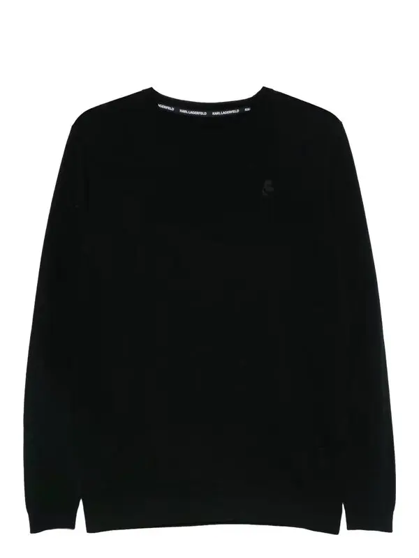 Karl Lagerfeld Merino Wool Sweater - Black