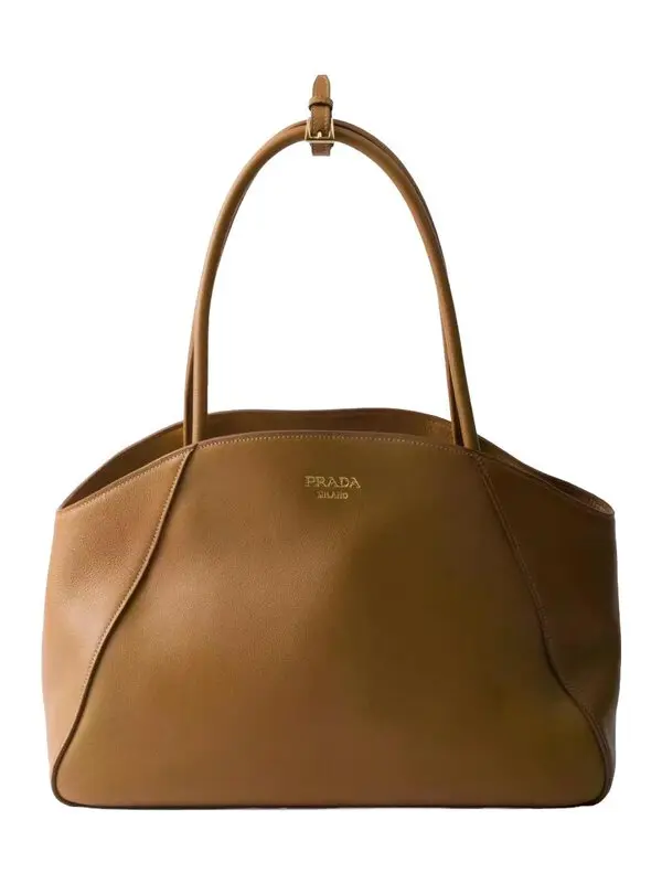 Prada Logo-print Tote - Brown