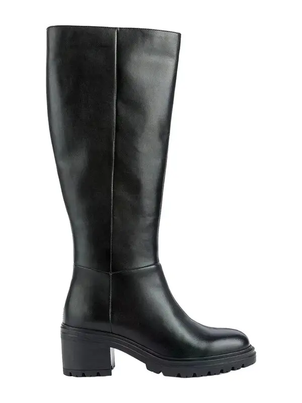 Geox Block-heel Knee-high Boots - Black