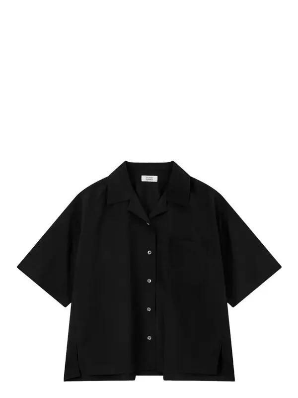STUDIO TOMBOY Short-sleeve Collared Shirt - Black