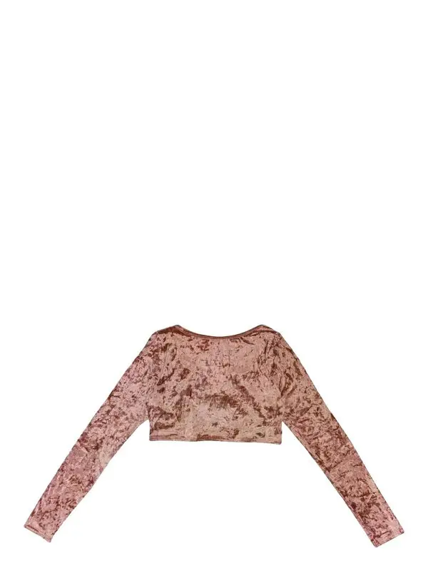 Callipygian Crushed Velvet T-shirt - Pink
