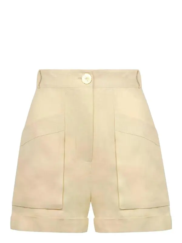 Le Kasha Pleated Utility Shorts - Neutrals