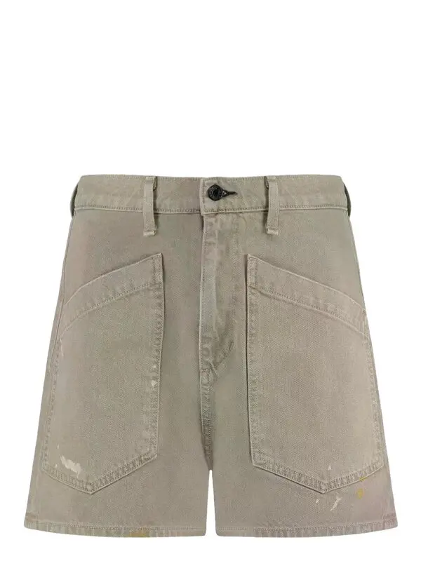 ASKK NY Cotton Denim Shorts - Green