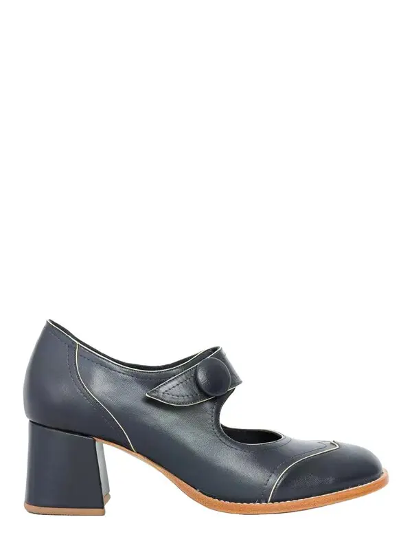 STUDIO CHOFAKIAN 40mm Heritage Leather Pumps - Blue