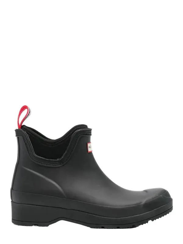 Hunter 30mm Logo-patch Ankle Rain Boots - Black