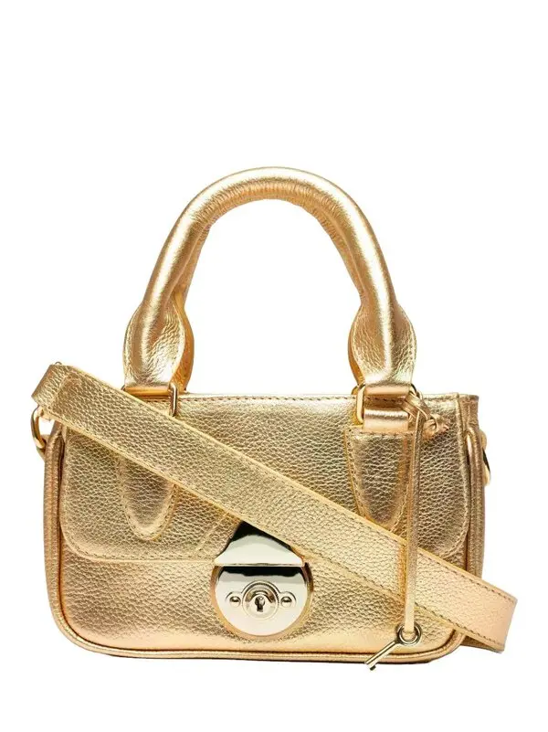 STUDIO CHOFAKIAN Mini Sarah Metallic Leather Tote - Gold