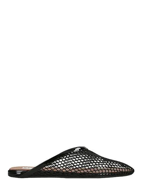 Alaïa Leather Fishnet Mules - Black