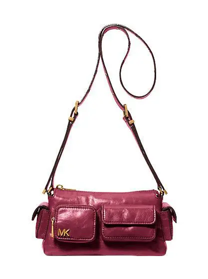 Michael Kors Dakota Small Leather Shoulder Bag - Purple