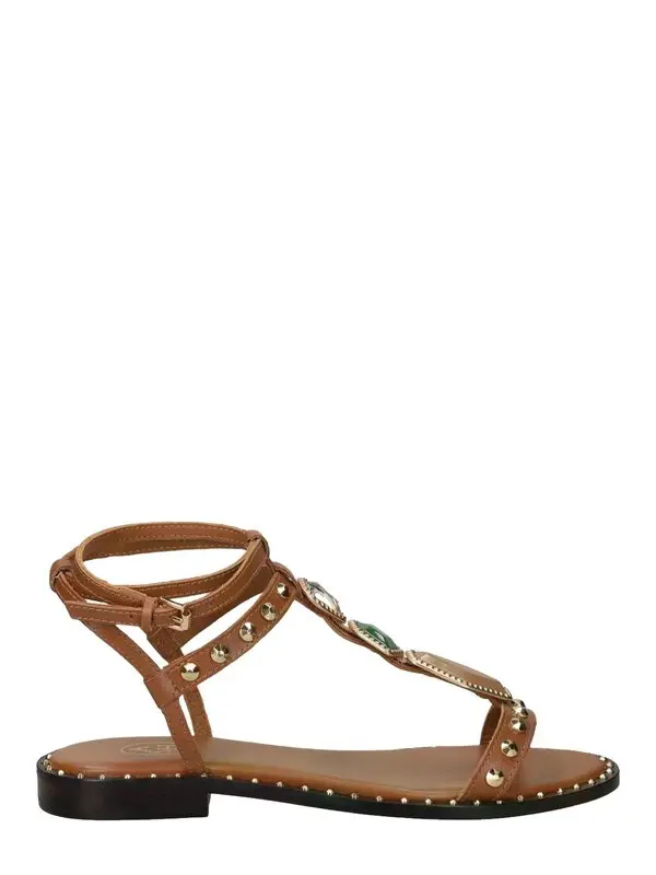 Ash Penny Flat Sandals - Brown