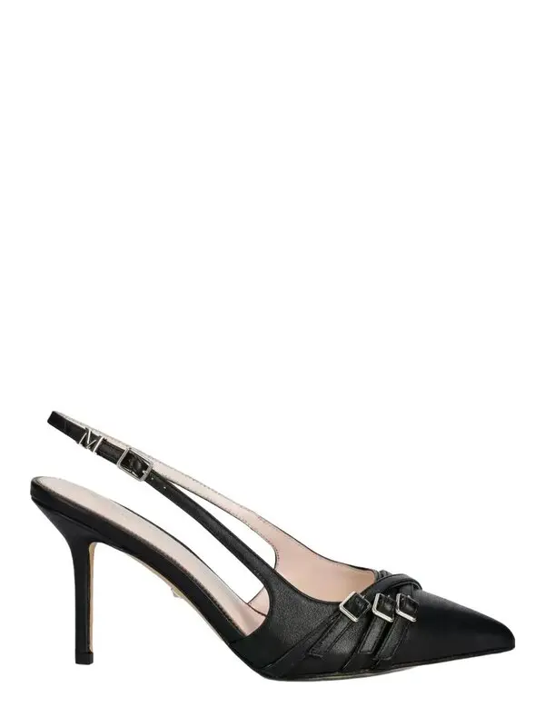 Guess 90mm Leather Slingback Pumps - Black