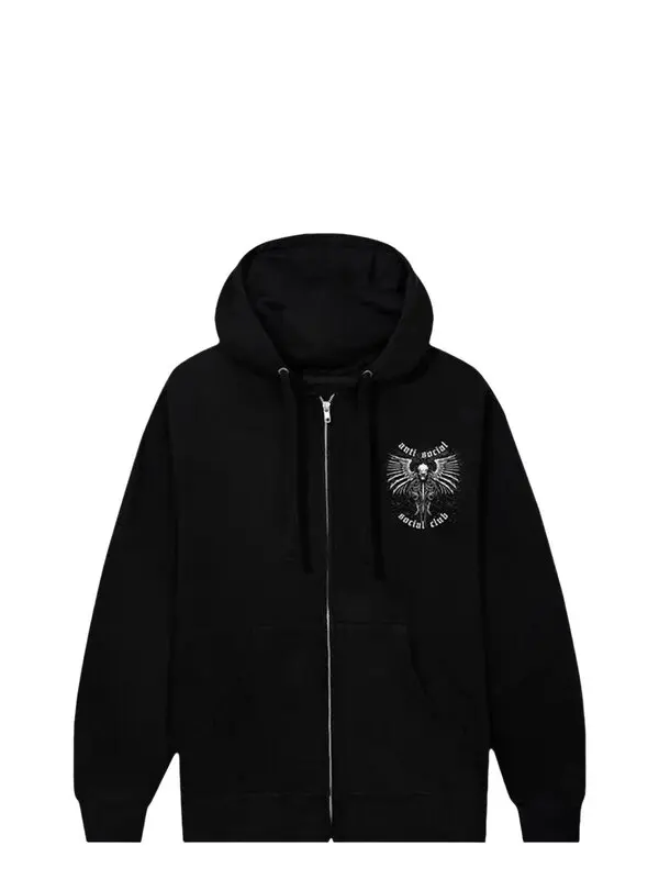 ANTI SOCIAL SOCIAL CLUB Solace Zip-up Hoodie - Black