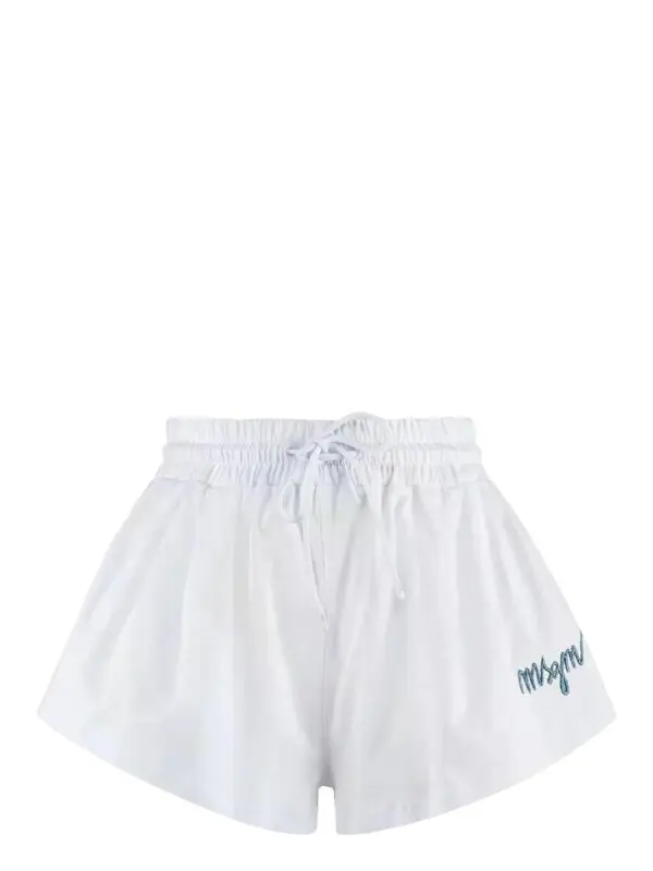 MSGM Cotton Shorts - White