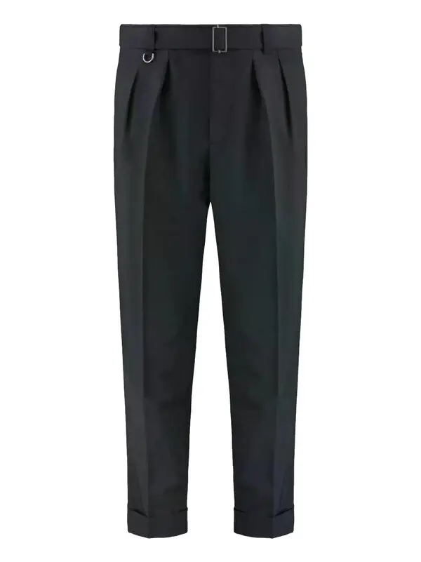 PAOLO PECORA Tailored Pleated Trousers - Black