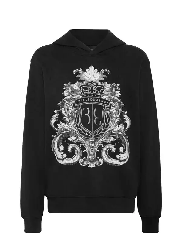 BILLIONAIRE Logo-print Hoodie - Black