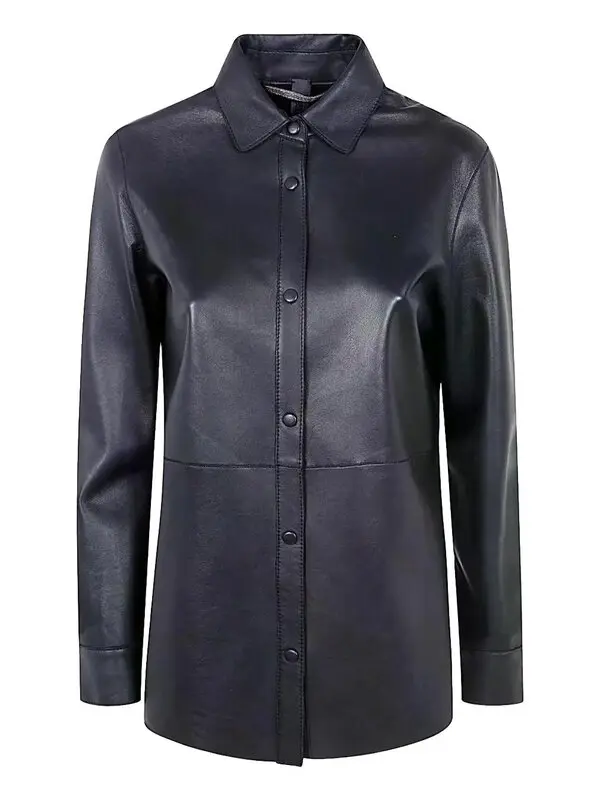 THE JACKIE LEATHERS Leather Shirt - Blue