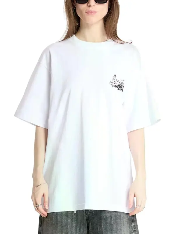 AWAKE NY Graphic-print Relaxed Fit T-shirt - White
