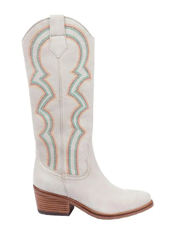 Penelope Chilvers Sun Salutation Cowboy Boots - White