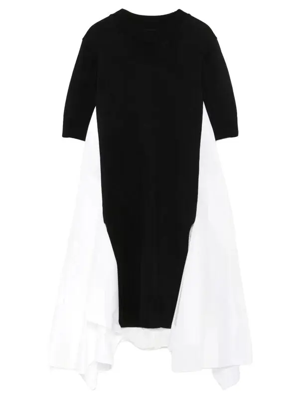 Sacai Poplin Dress - Black