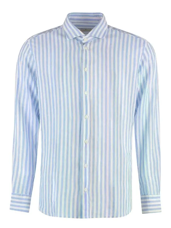 BASTONCINO Striped Button-up Shirt - White