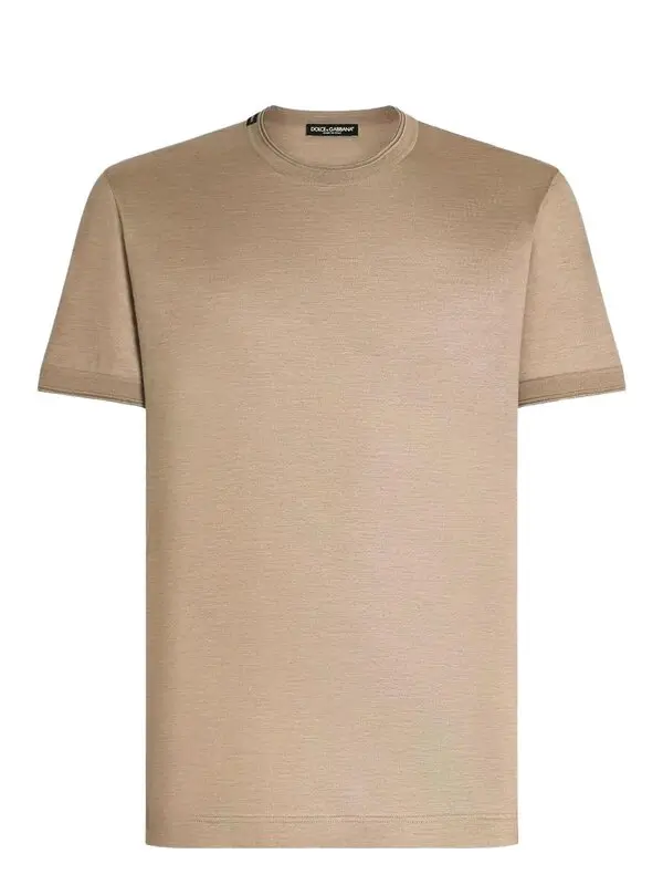 Dolce & Gabbana Silk T-shirt - Neutrals