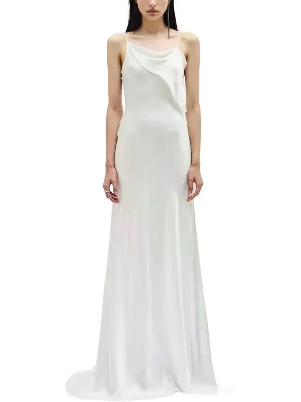 ANN DEMEULEMEESTER Aaricia Satin Maxi Dress - White