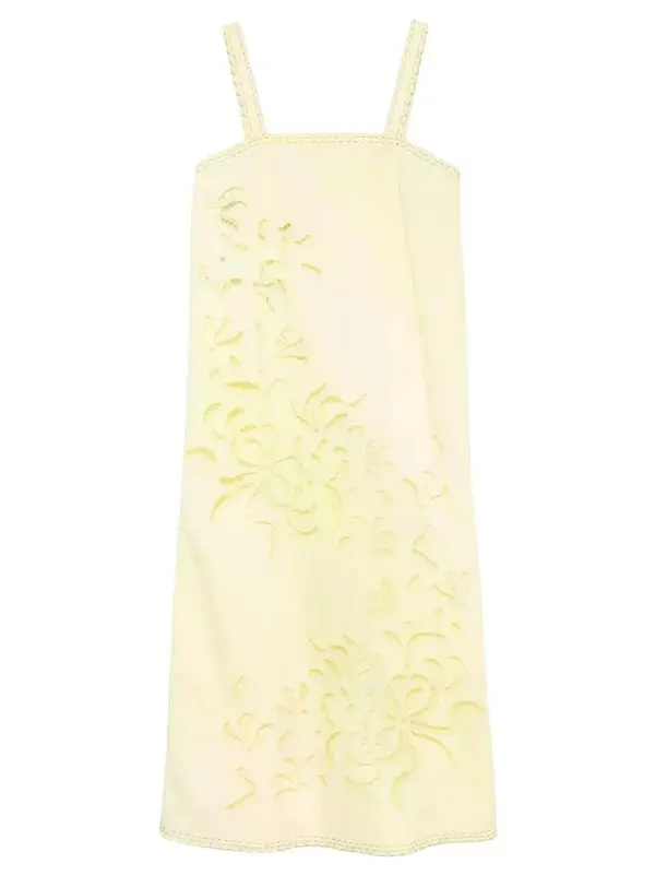 Vita Kin Sisi Embroidered Dress - Yellow