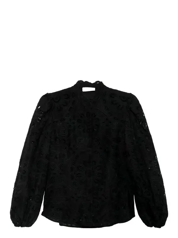 Zimmermann Rhiannon Embroidered Blouse - Black
