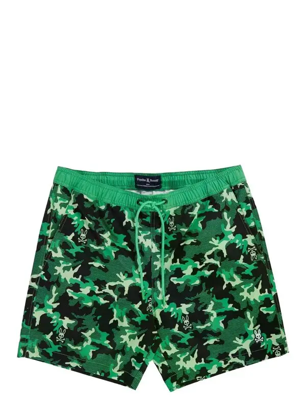 Psycho Bunny Printed Swim Shorts - Green