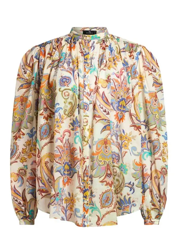 Etro Printed Voile Shirt - Neutrals