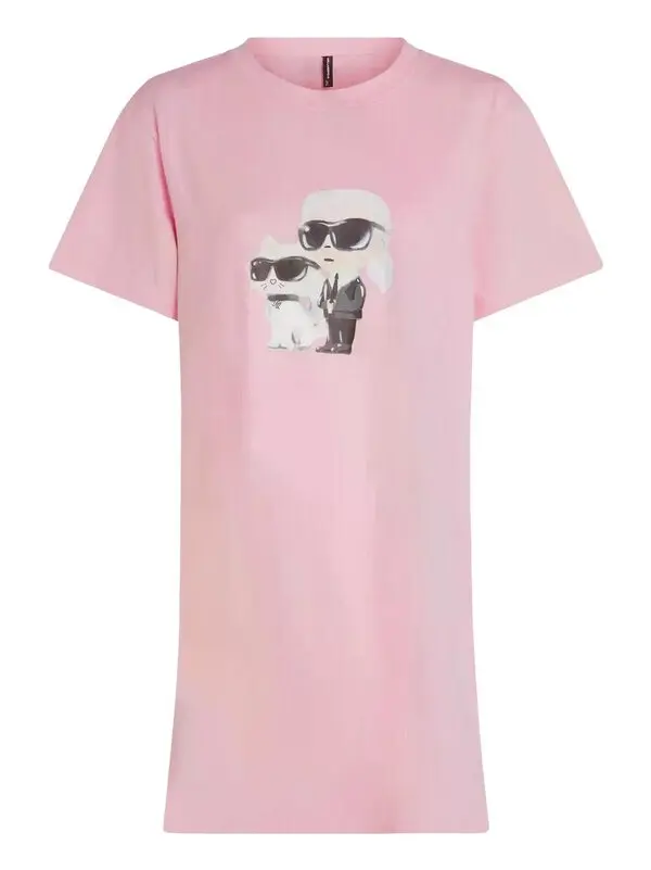 Karl Lagerfeld Ikon T-shirt Pajama Dress - Pink