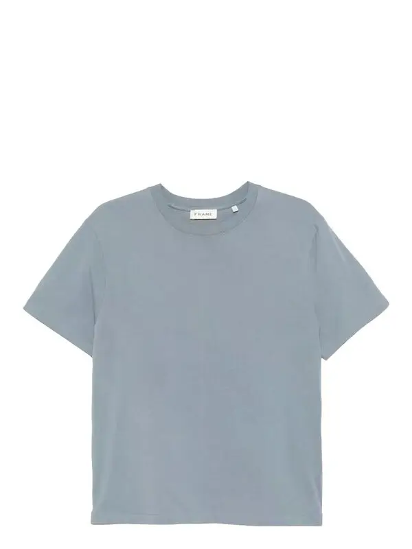 FRAME Logo-embroidered T-shirt - Blue
