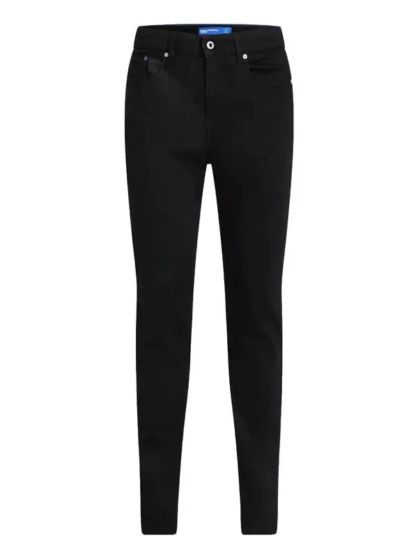 Karl Lagerfeld Logo-patch Skinny Jeans - Black