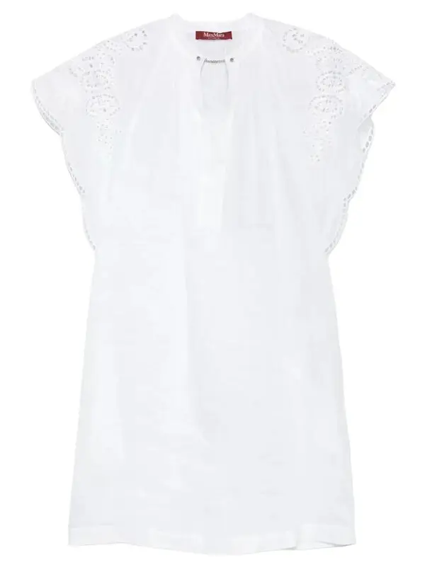 Max Mara Astor Broderie Anglaise Dress - White