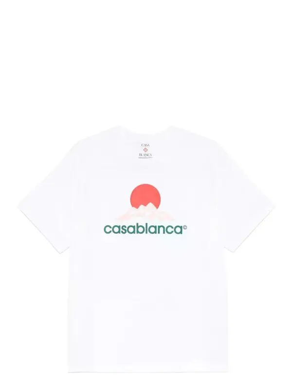 Casablanca Montagne Organic-cotton T-shirt - White